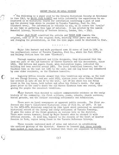 Mississauga Historic images gallery