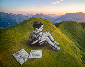 World-renowned artist Saype creates land art fresco in Mississauga park ...