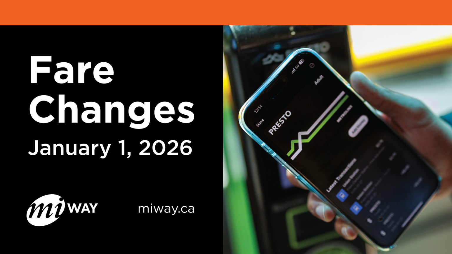 MiWay fares will change on January 1 – City of Mississauga
